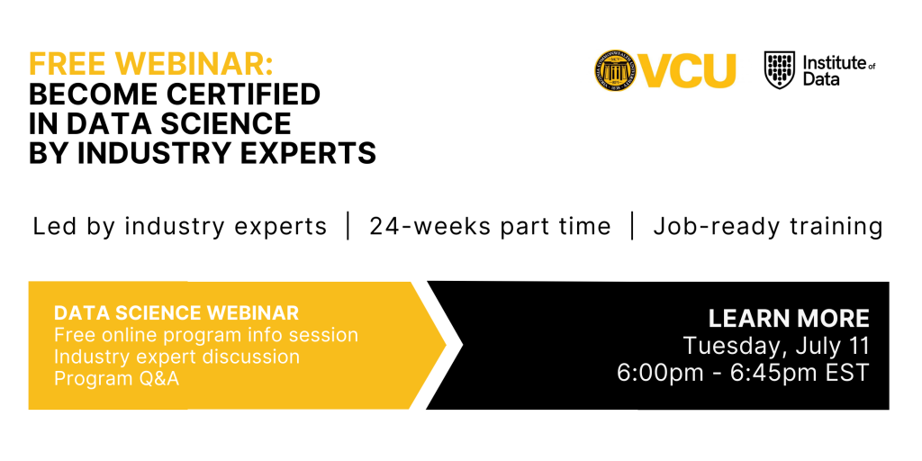 VCU Data Science & AI - Online Info Session - July 11