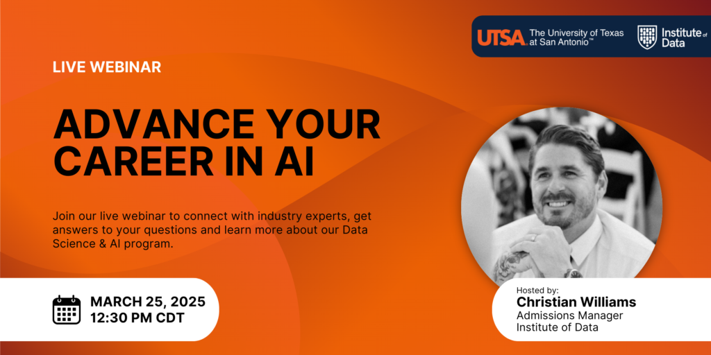 Webinar - UTSA Data Science Program - March 25
